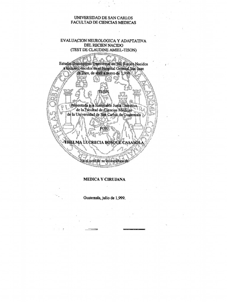 Amiel Tison - Exploración Neurológica. | PDF