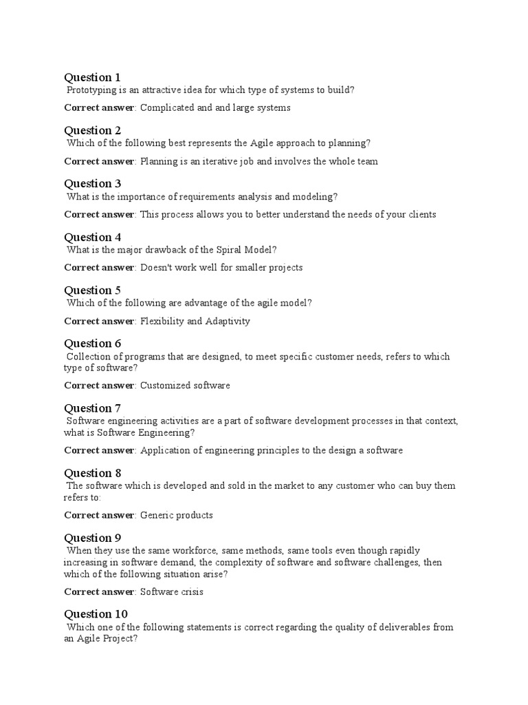 Se MCQ | PDF | Agile Software Development | Software Development Process