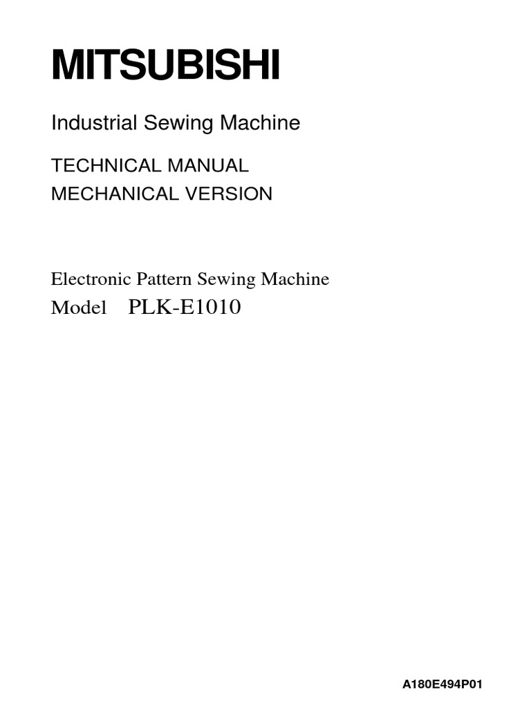 Plk-E 1010 Instruction Manual | PDF | Sewing Machine | Screw