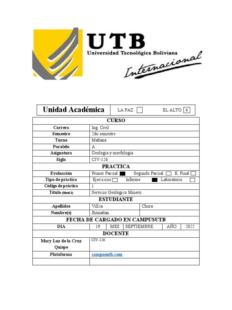 Sergeomin Informe | PDF | Roca (geología) | Roca clástica