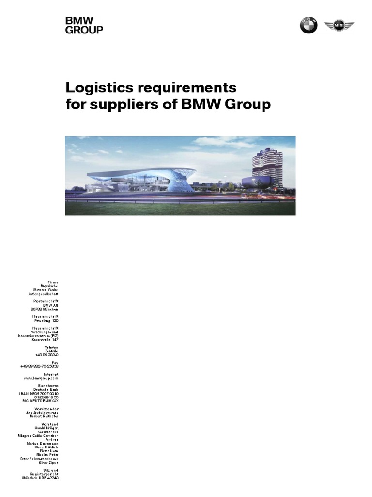 Logistic Req BMW | PDF | Supply Chain | Packaging And Labeling