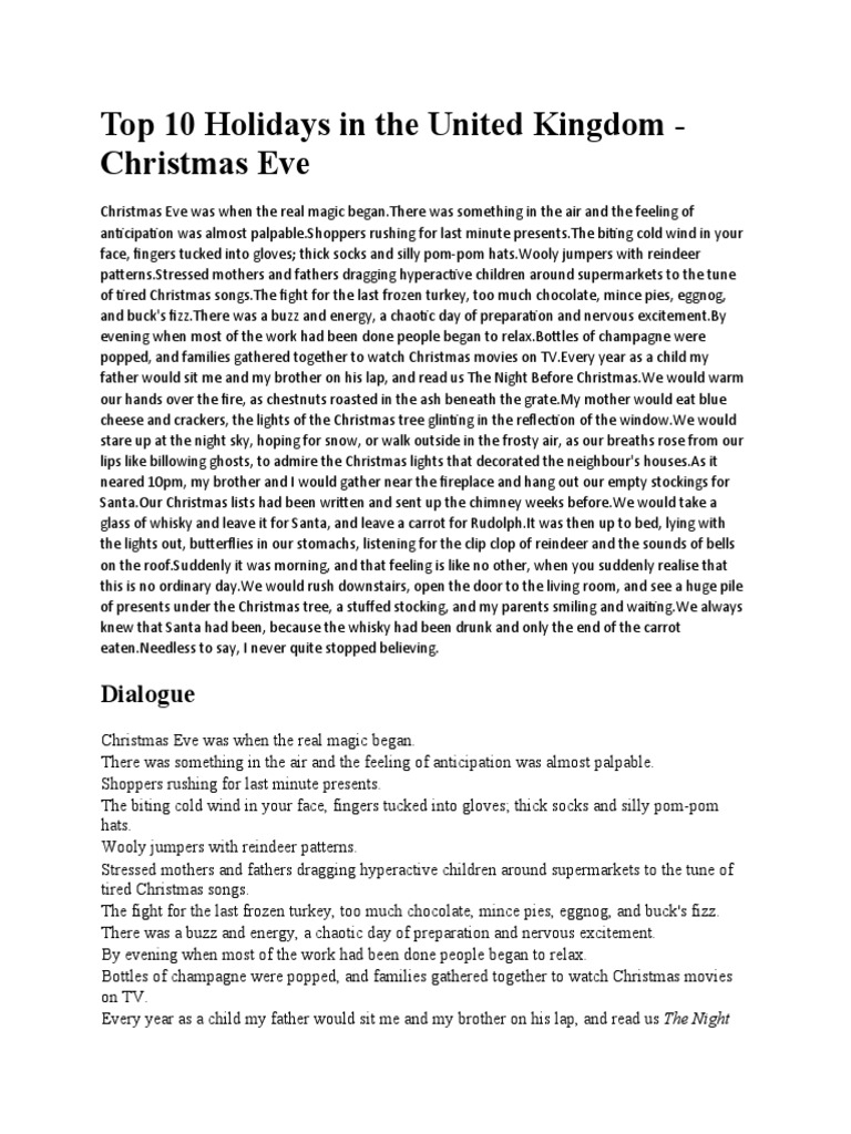 Lesson9 (Adv) Learn About Christmas Eve in The UK | PDF | Rudolph The ...