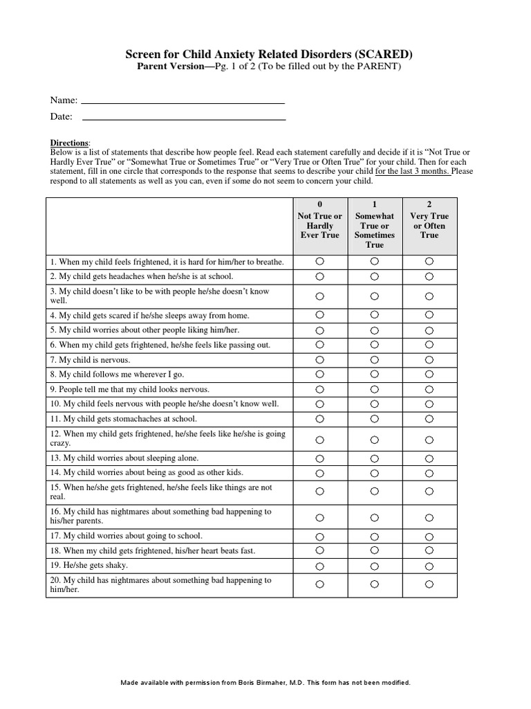 Scared Parent | PDF | Anxiety | Anxiety Disorder