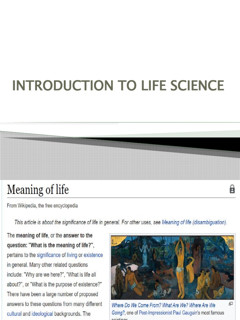 Introduction To Life Science | PDF