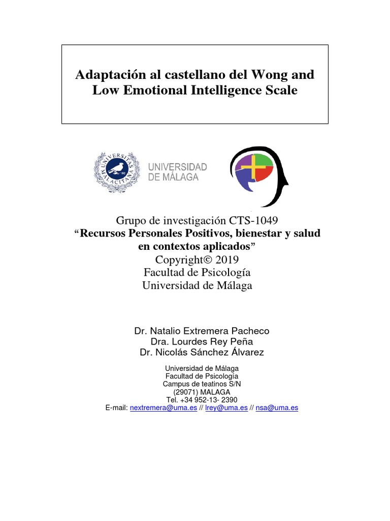 WLEIS Adultos | PDF | Las emociones | Inteligencia