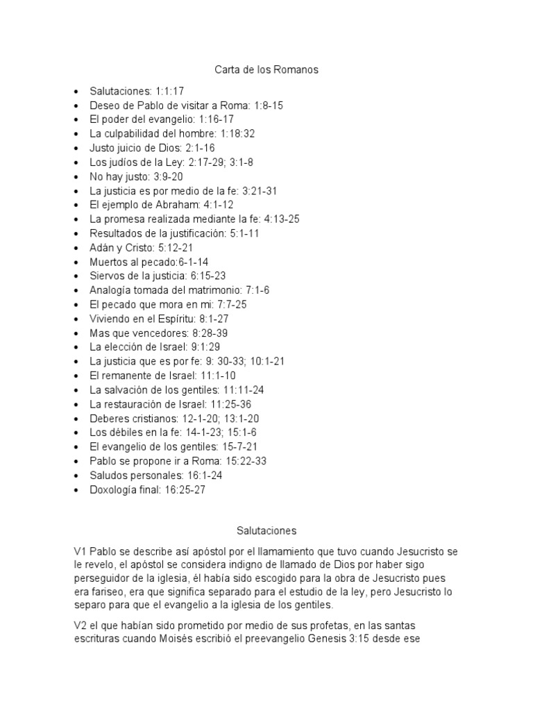 Carta de Pablo A Los Romanos | PDF | Salvación | Pablo el apóstol