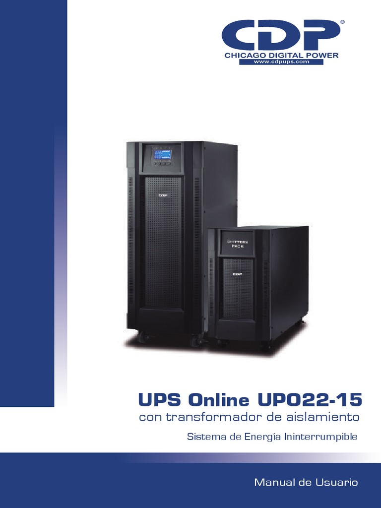 CDP Upo22 15 Ups 15 Kva 10.5 Kwatts Onda Senoidal Pura Manual Espanol | PDF | Transformador ...
