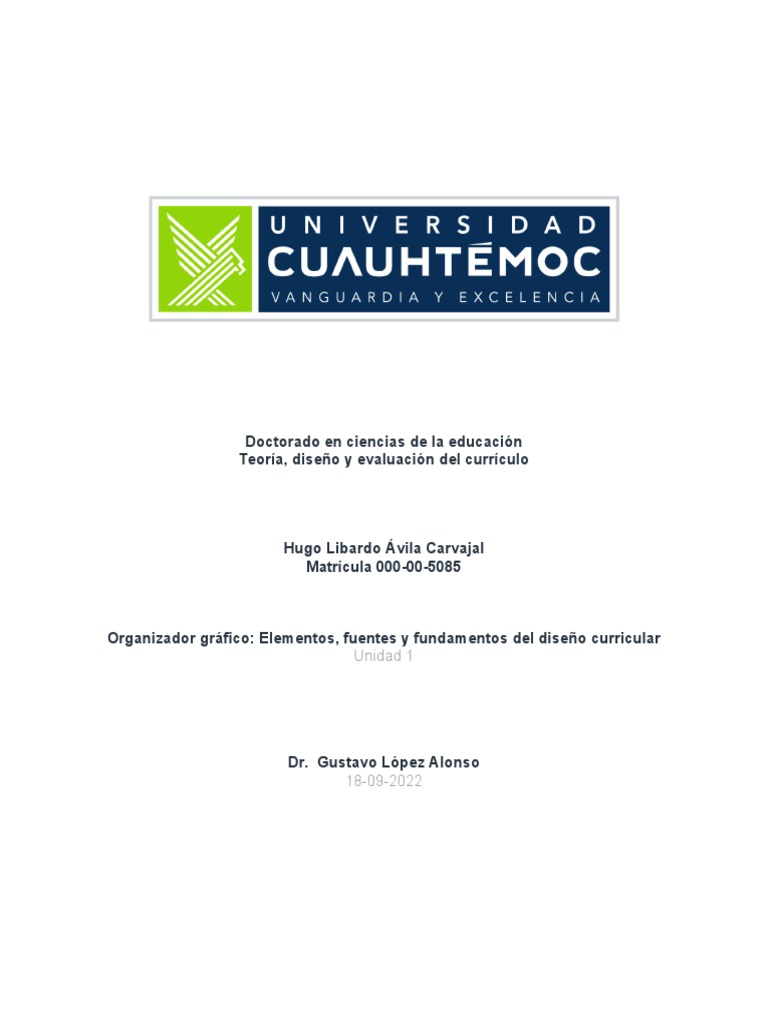 1.2 Organizador Gráfico Elementos, Fuentes y Fundamentos Del Diseño ...