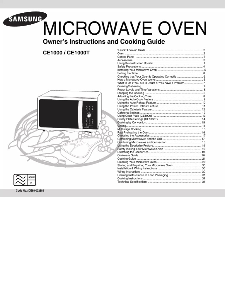 Microondas CE1 (32 Páginas) | PDF | Cooking | Oven