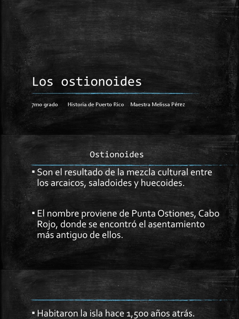 Cultura Ostionoide en Puerto Rico | PDF