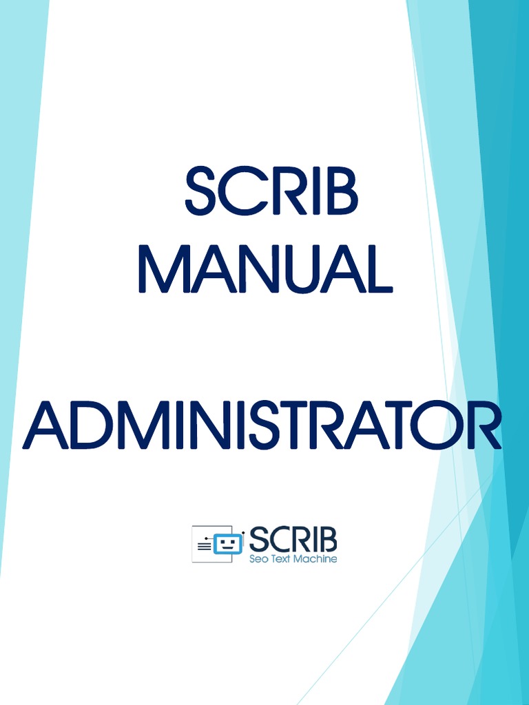 SCRIB Administrator Manual | PDF | Search Engine Optimization | World Wide Web