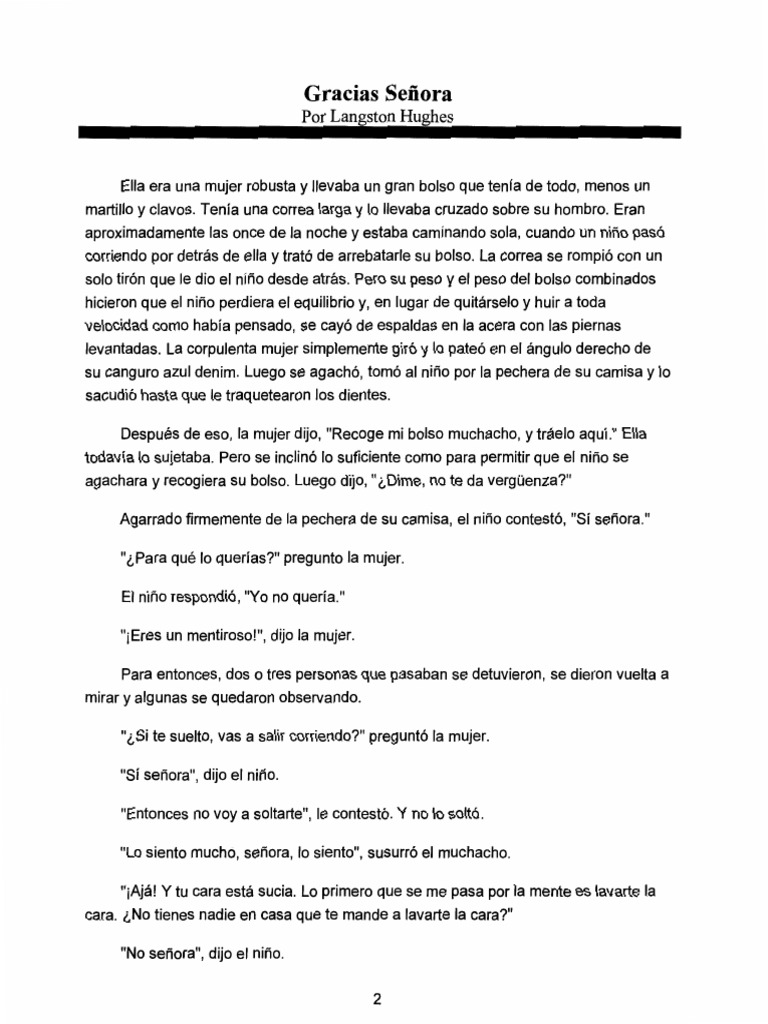 Gracias Senora SPANISH | PDF