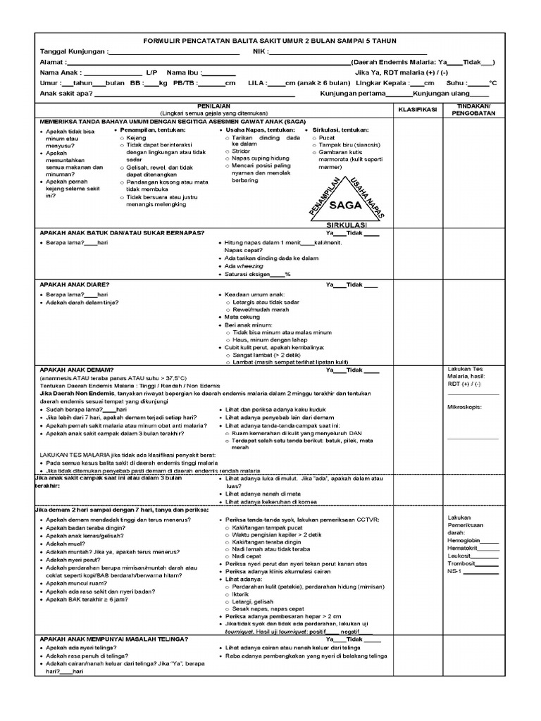(UPDATE) - Form Pencatatan MTBS | PDF