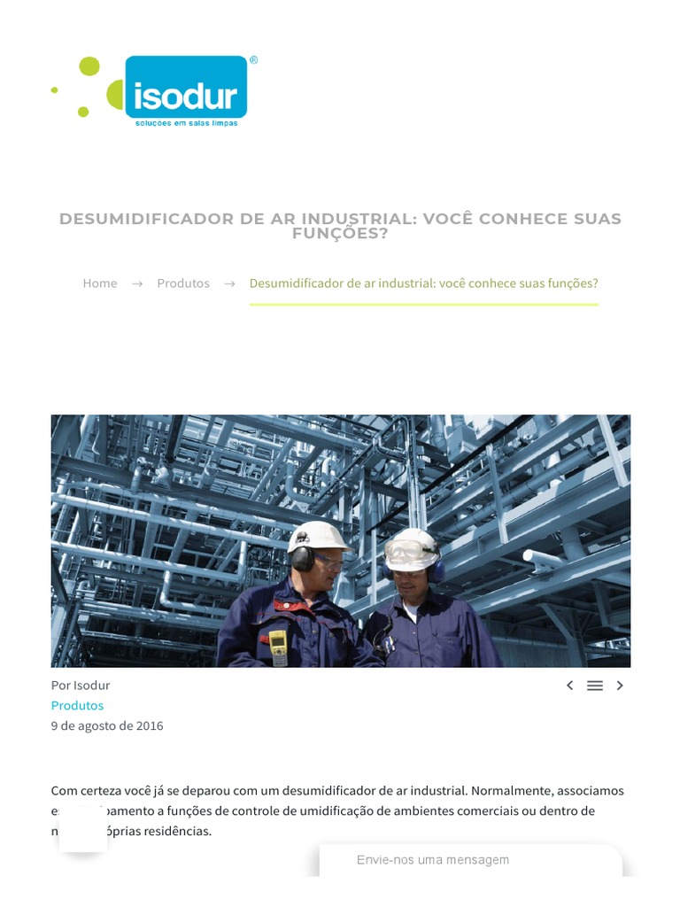 Desumidificador de Ar Industrial Isodur Soluções em Salas Limpas ... Desumidificador de Ar Industrial Isodur Soluções em Salas Limpas ...