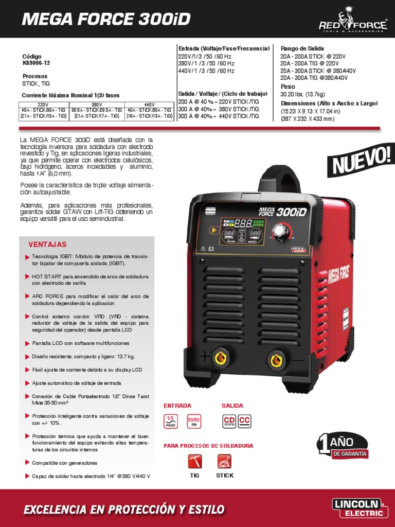 Megaforce 300 Id - Lincoln | PDF | Soldadura | Construcción