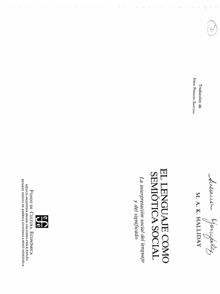 Halliday - El Lenguaje Como Semiotica Social | PDF