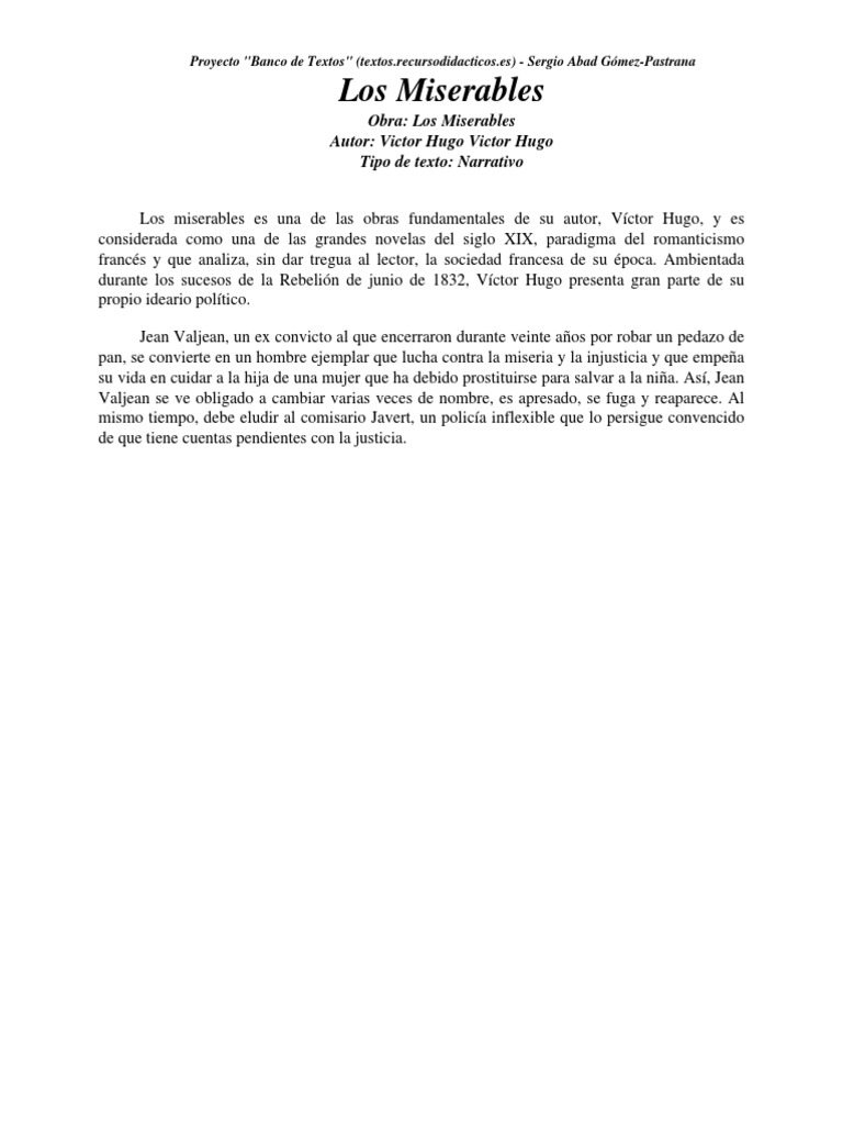 Los Miserables | PDF