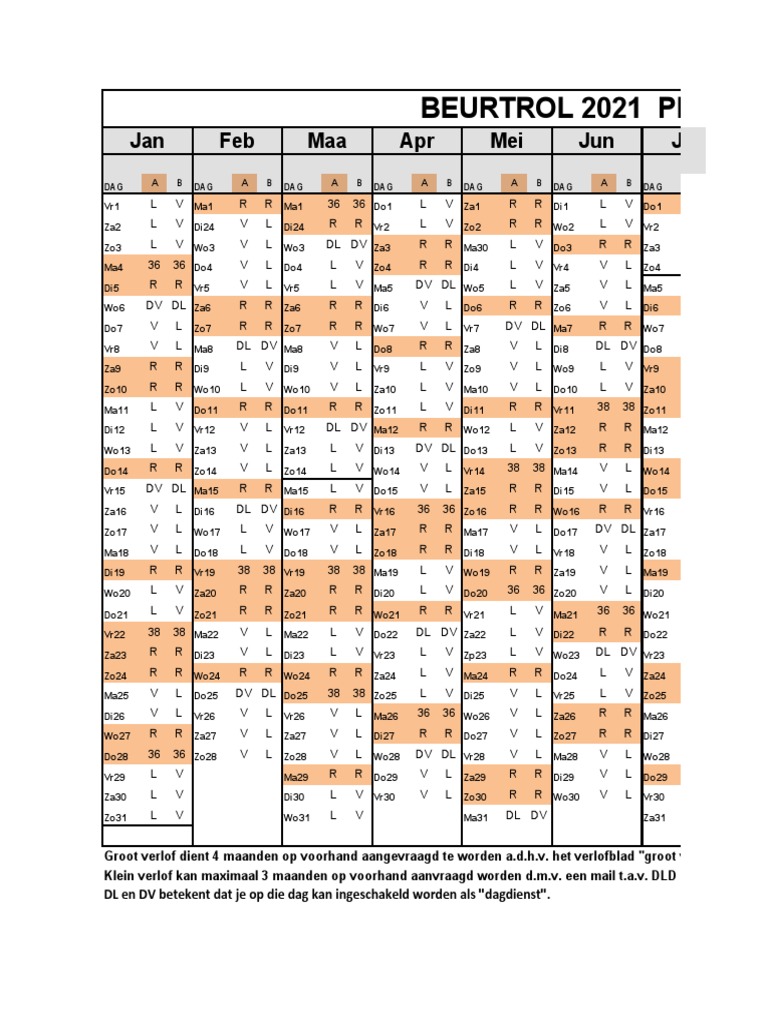 Jaarplanning 2021 7A Blanco | PDF