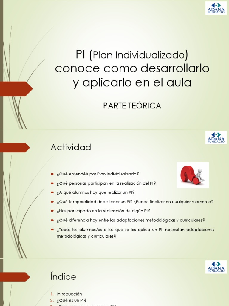Taller PAI | PDF | Evaluación | Aprendizaje