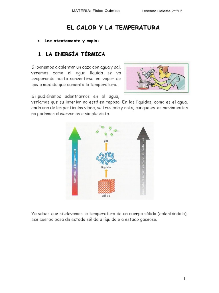 Calor y Temperatura | PDF | Temperatura | Calor
