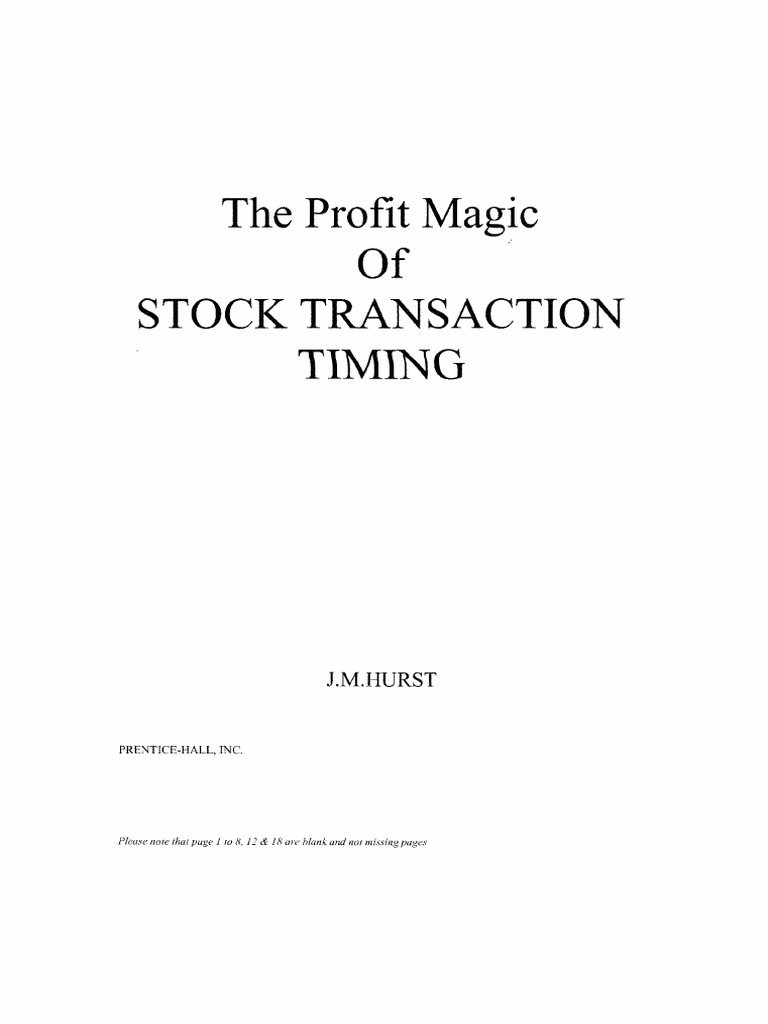 Profit Magic of Stock Transaction Timing | PDF