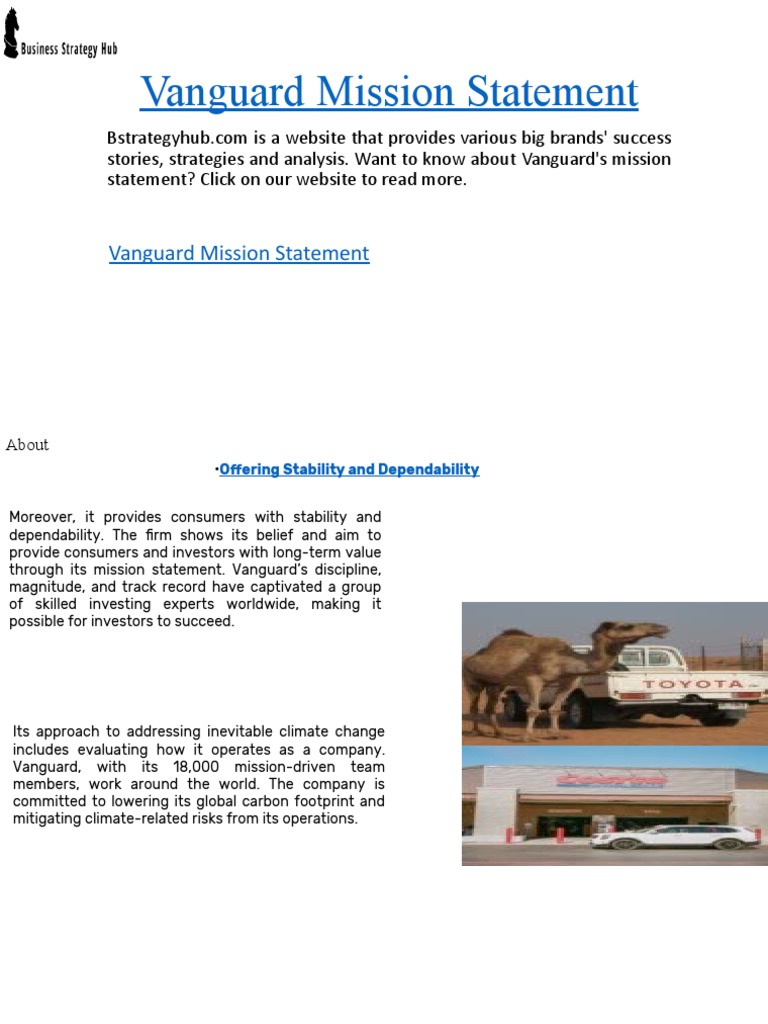 Vanguard Mission Statement | PDF | Business