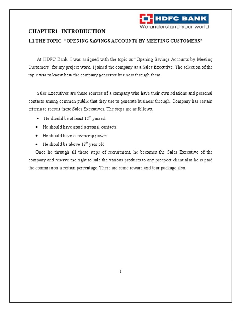 Project Report, HDFC BANK | PDF | Transaction Account | Bond Credit Rating