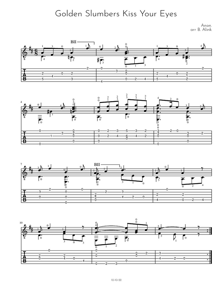 Golden Slumbers Song Analysis | PDF