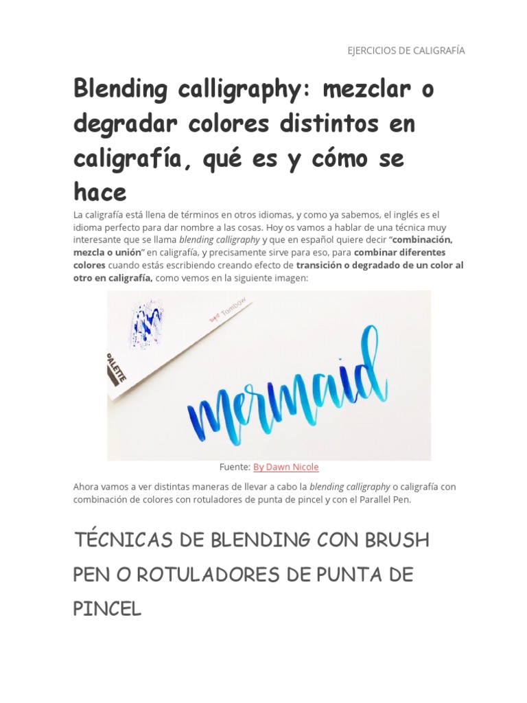 Blending Calligraphy | PDF