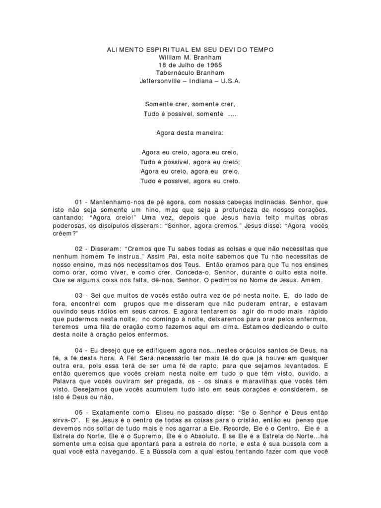 Alimento Espiritual em Seu Devido Tempo | PDF | Elias | Deus