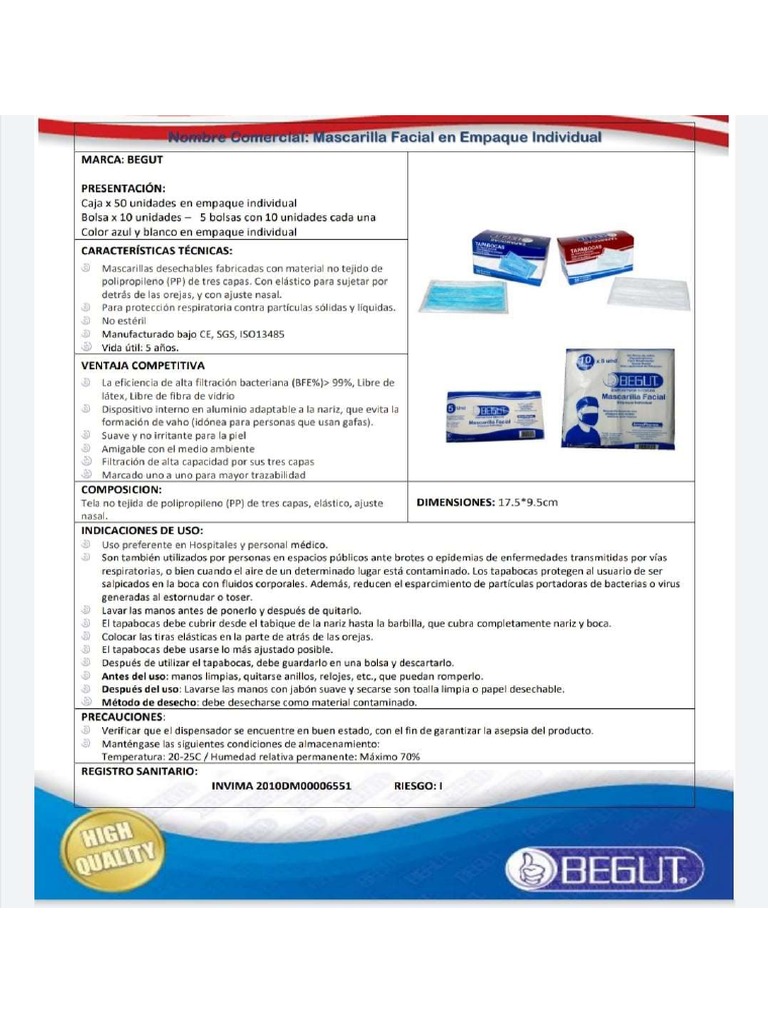 Ficha Tecnica Begut | PDF