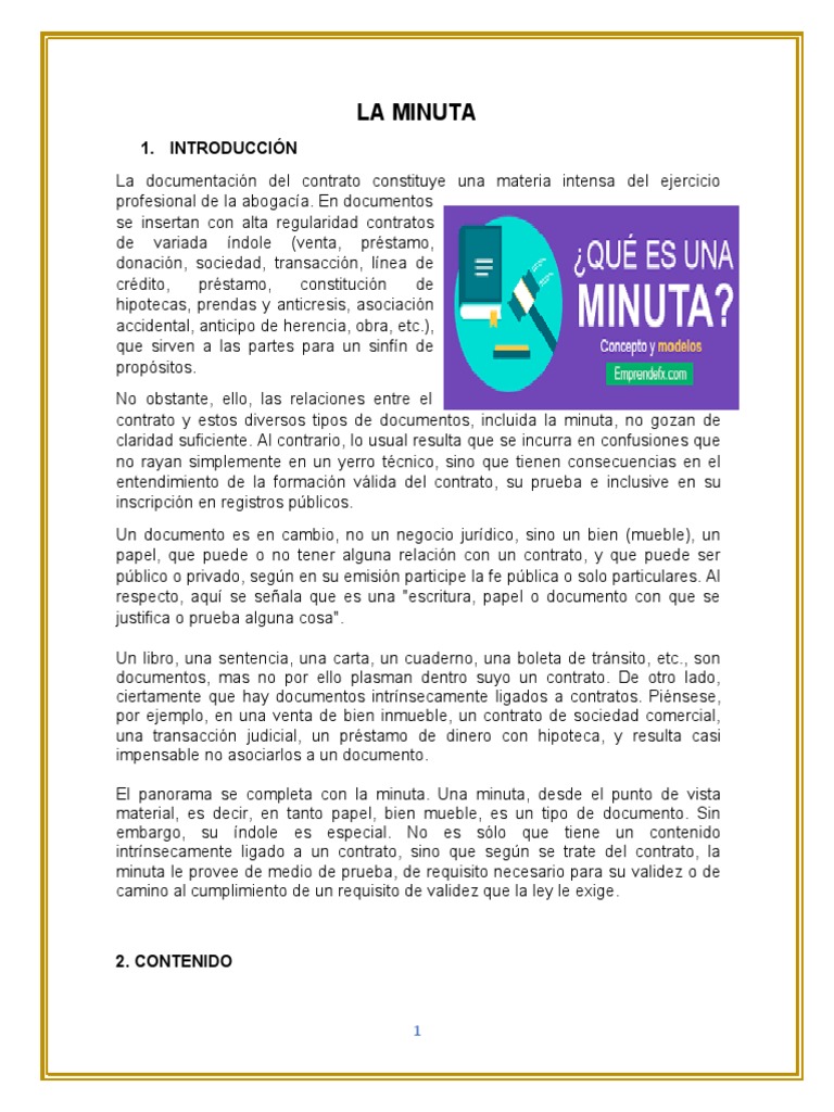La Minuta | PDF