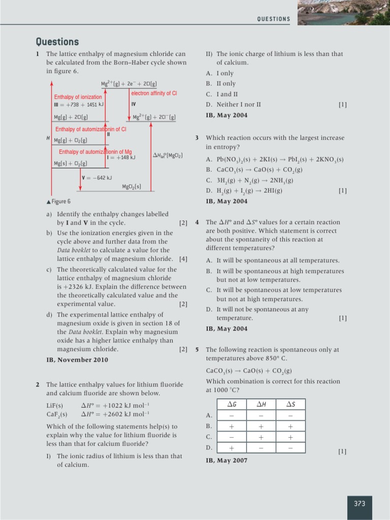 Topic 15 Oxford Questions | PDF | Ionic Bonding | Ion