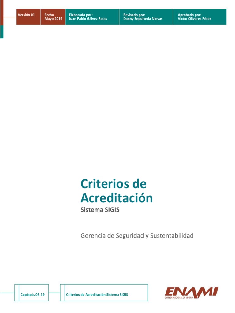 Criterios de Acreditación SIGIS | PDF