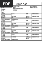 HighScope Lesson Plan Sheet | PDF
