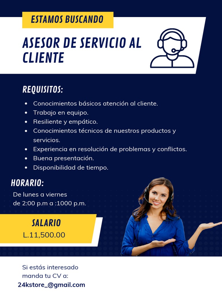 Perfil para Servicio Al Cliente | PDF