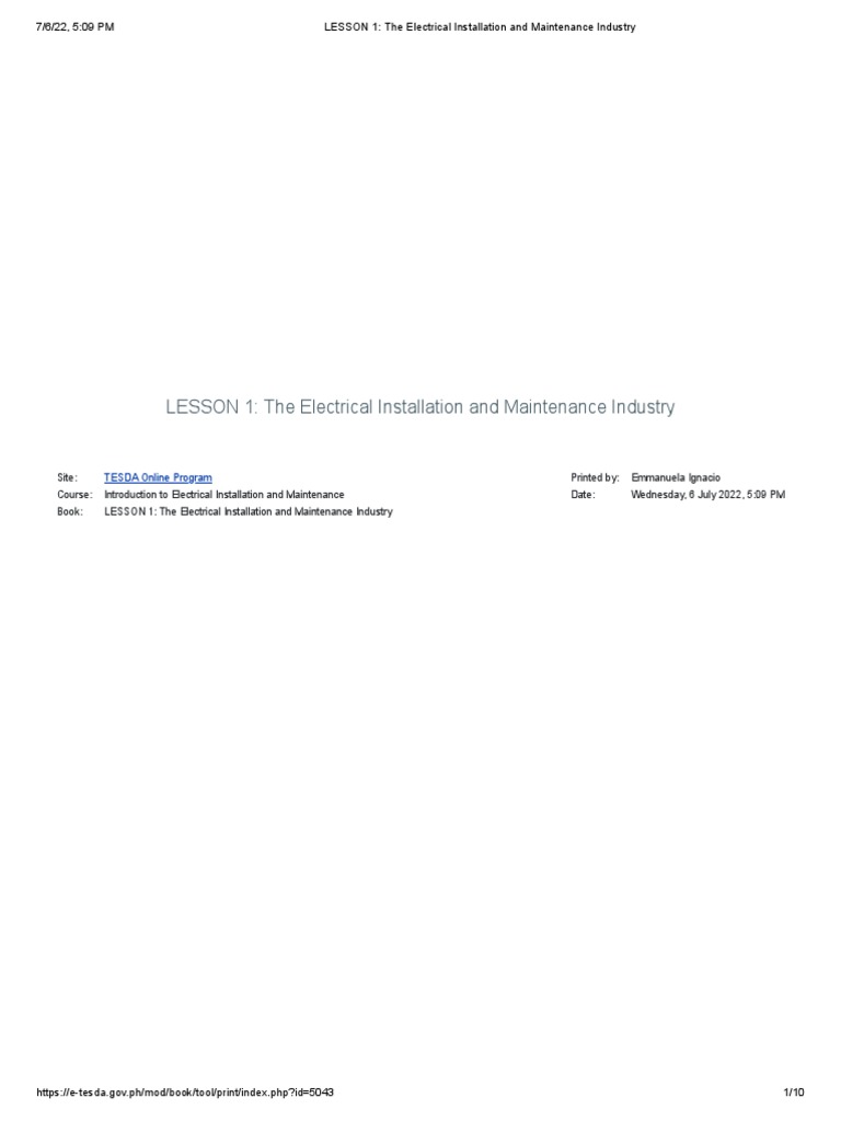 Topic 1.eim | PDF | Electrician | Electrical Wiring