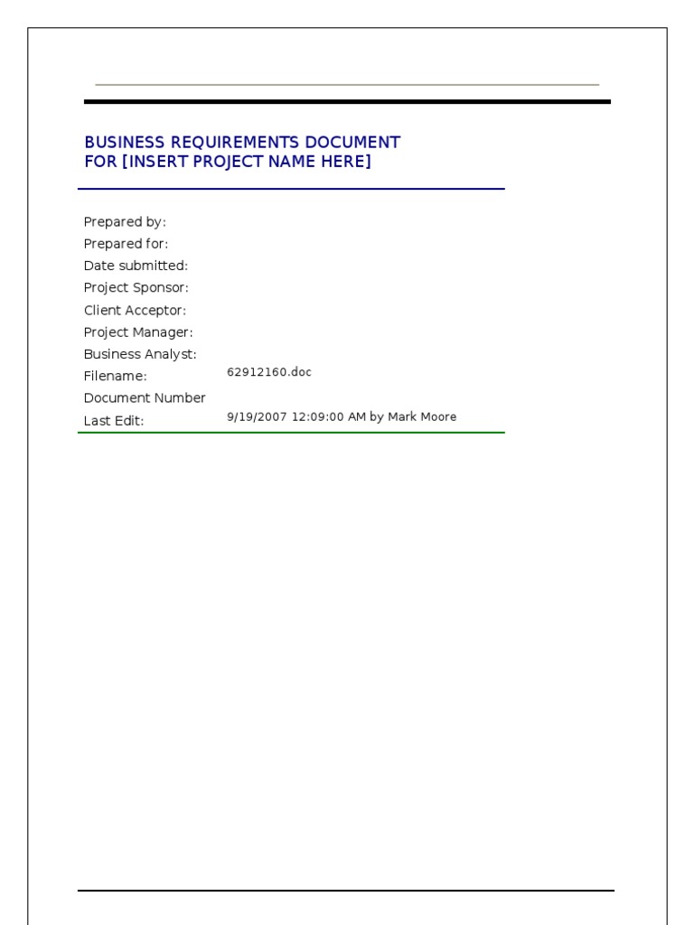 Requirement Document Template | PDF | Specification (Technical Standard ...