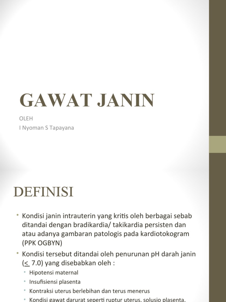 Gawat Janin | PDF