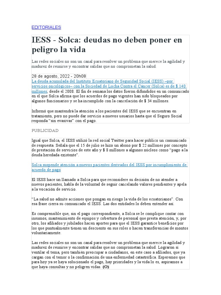 EDITORIALES | PDF | Ecuador