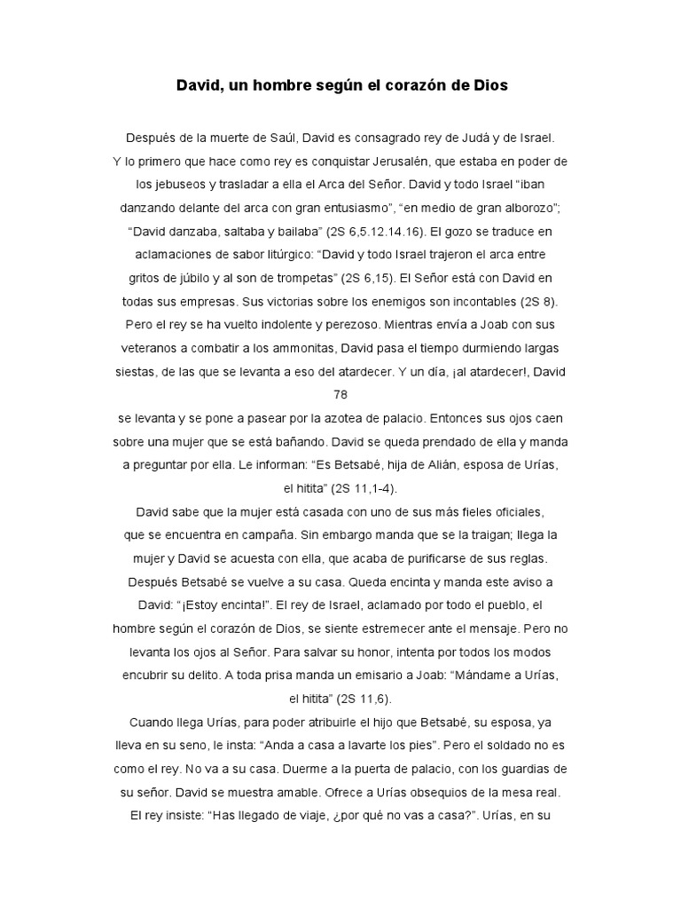 David y Betsabé: Pecado y Redención | PDF | David | Creencia religiosa y doctrina