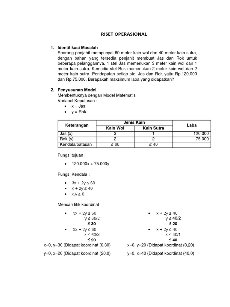 Riset Operasional Nita Widyasari | PDF