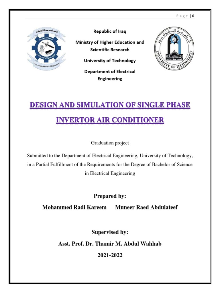 Design and Simulation of Single Phase Inverter Airconditioner | PDF ...