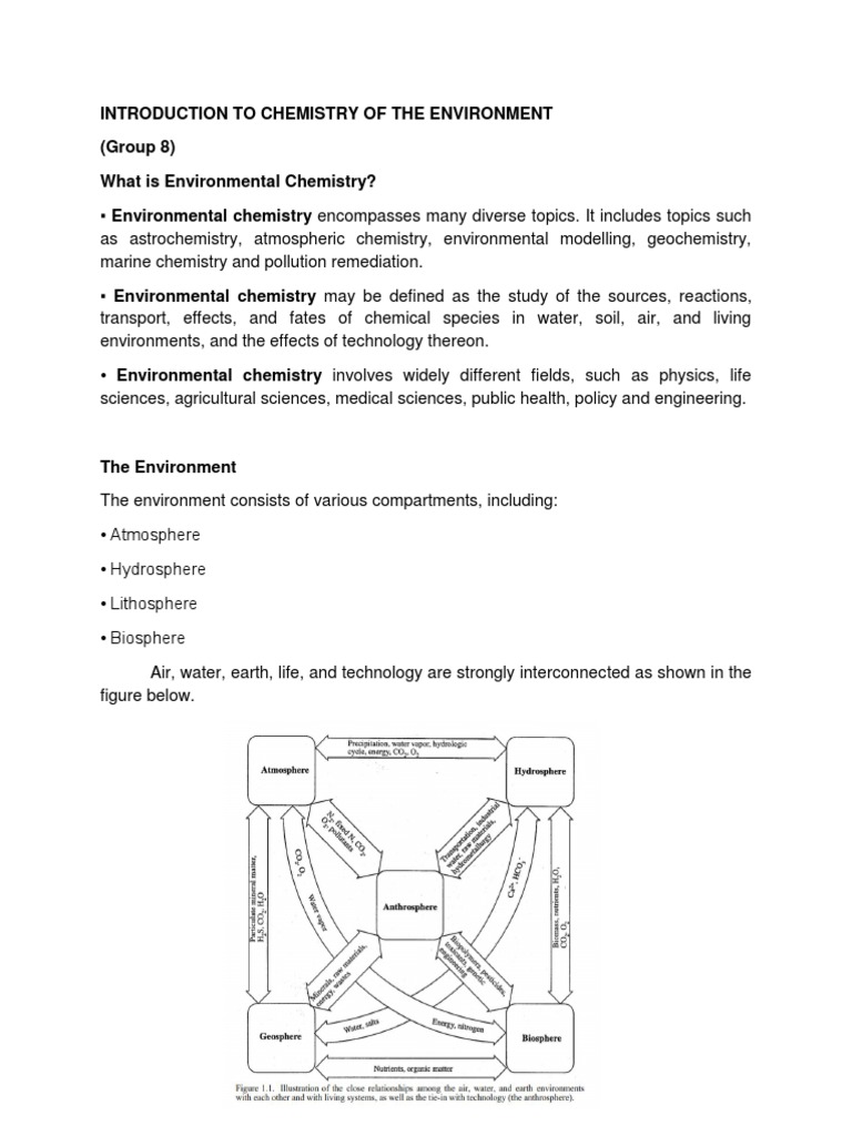 Environmental Chemistry Overview | PDF | Soil | Natural Environment