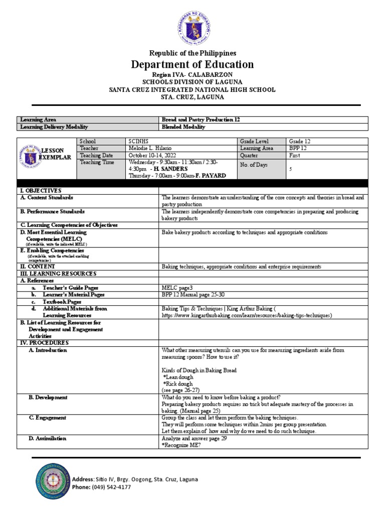 DLL-BPP12 & KPWKP 11 - Week7 | PDF | Learning | Baking