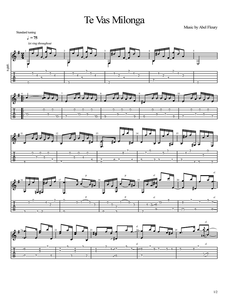 Te Vas Milonga - Abel Fleury | PDF