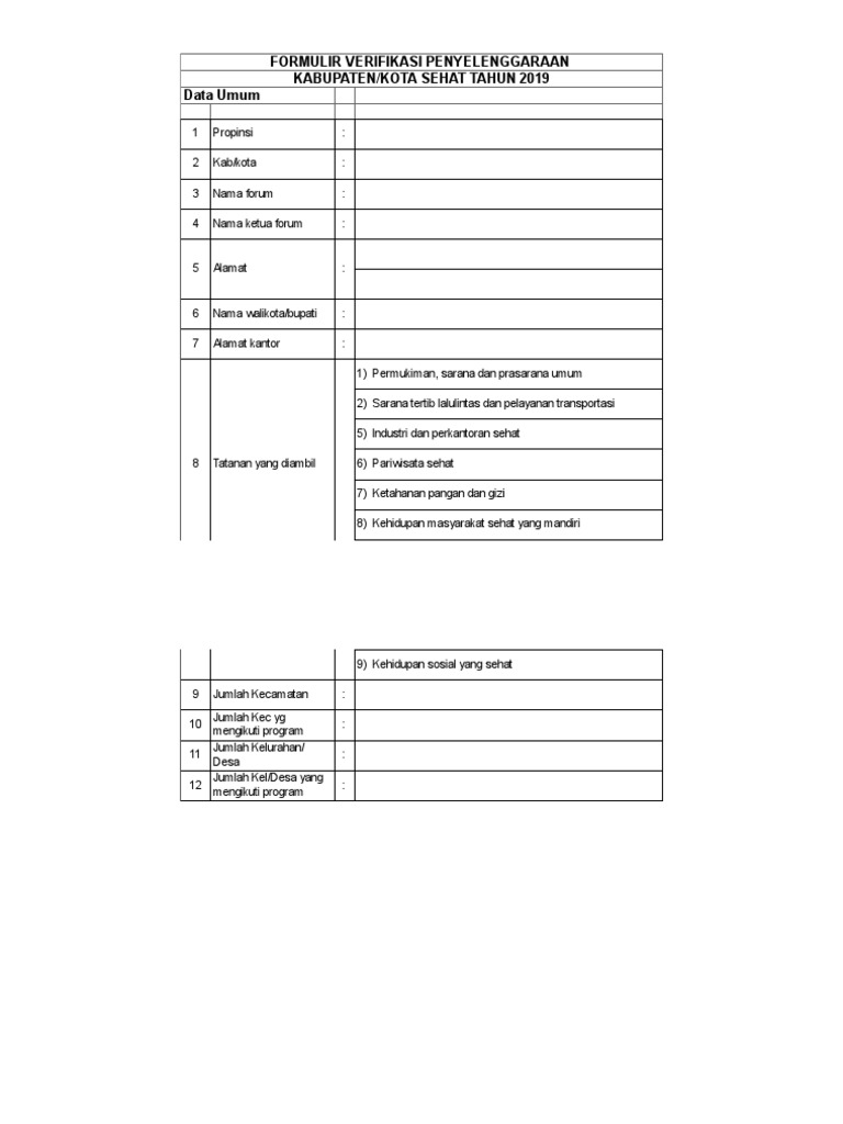 Form Verifikasi KKS TH 2019 Untuk Ke Daerah (Form 1a Dan 1b) Final 1239 ...