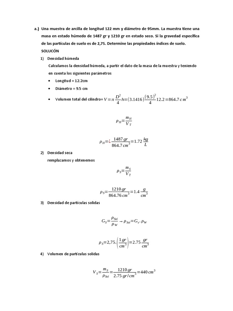 Ejercicio Dos Edafologia | PDF | Física | Cantidad