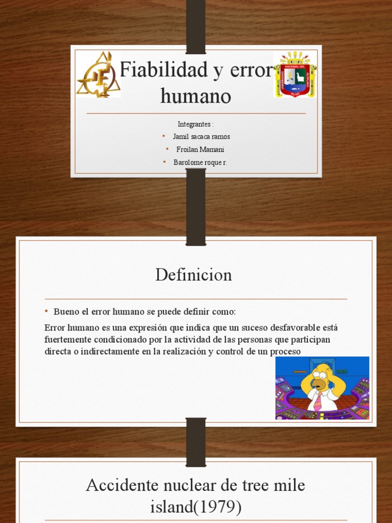 Fiabilidad y Error Humano | PDF