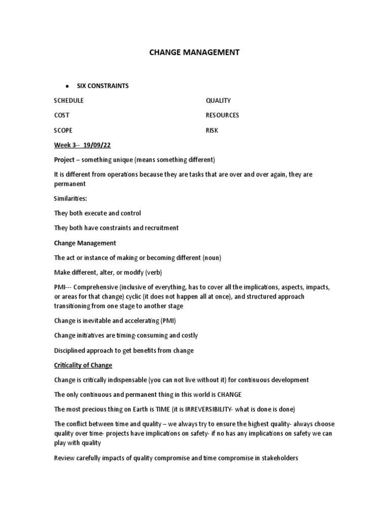 Change Management | PDF | Change Management | Paradox